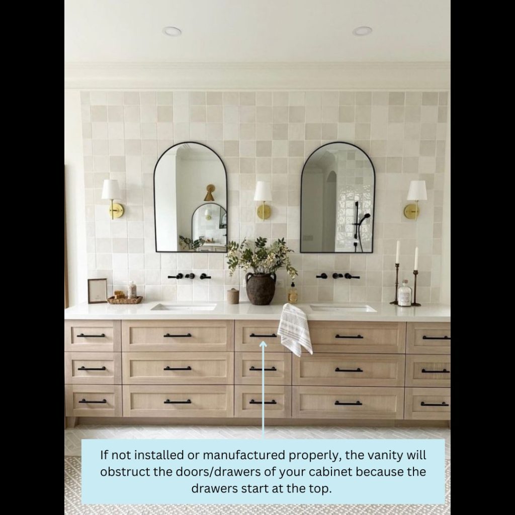 Will My Vanity Block My Cabinets? – Mr. Marble
